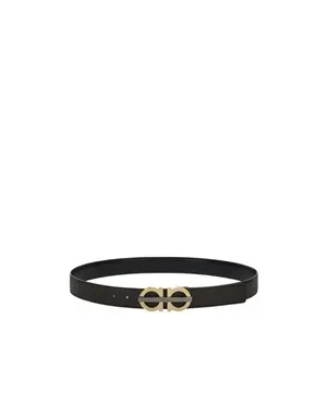 FERRAGAMO Gancini Belt - Testa Di Moro/black