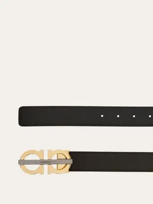 FERRAGAMO Gancini Belt - Testa Di Moro/black