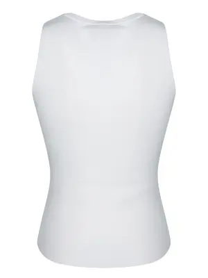 DIESEL® Ribbed Knit Sleeveless Top With Logo Plaque - No