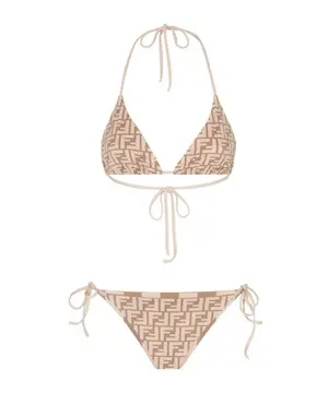 Fendi Reversible Triangle Bikini Set - Pink