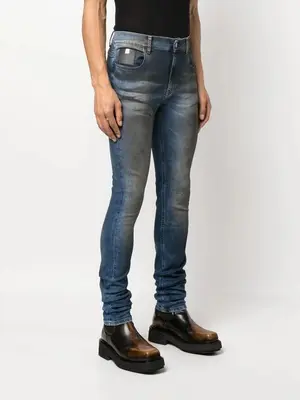 1017 Alyx 9sm Slim-cut Washed Jeans With Logo Decals