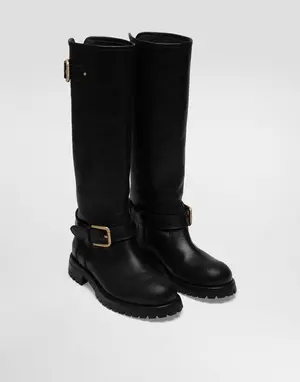 Dolce & Gabbana Buckled Knee-high Boots