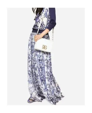 Dolce & Gabbana Majolica-printed Chiffon Maxi Skirt