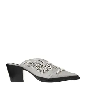 JIMMY CHOO Cece Mule Ii 60 Embellished Mules - Black