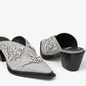 JIMMY CHOO Cece Mule Ii 60 Embellished Mules - Black