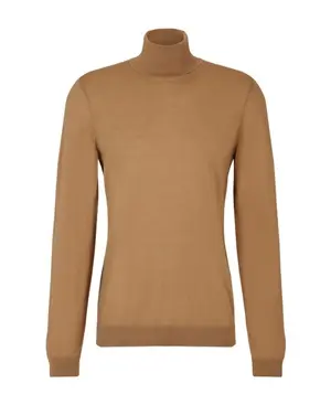 Hugo Boss Roll-neck Knitted Jumper - Brown