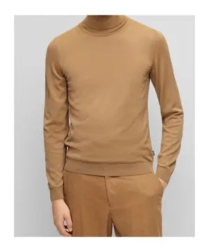 Hugo Boss Roll-neck Knitted Jumper - Brown