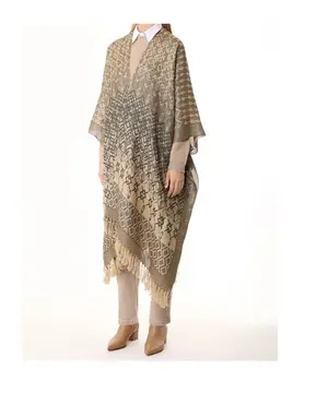 Brunello Cucinelli Geometric-print Cape