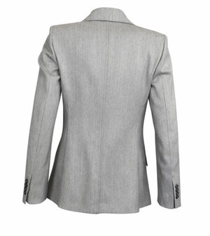 Max Mara Double-breasted Blazer With Notched Lapel - Gray
