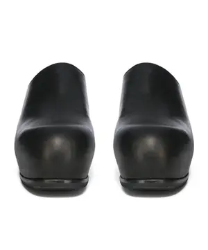 Rick Owens Ballast Mule With Shark-toothed Sole And Notched Square Heel