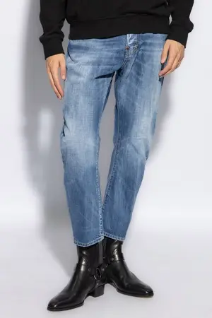 Dsquared2 Mid-rise Logo Detailed Jeans