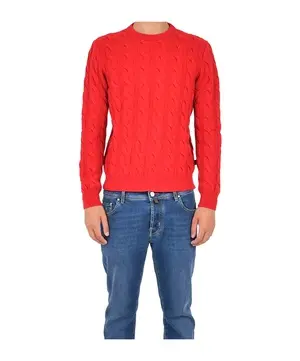 Jacob Cohen Long-sleeved Crewneck Jumper - Red