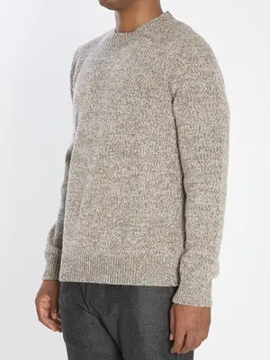 Barena Venezia Speckled Crew-neck Wool Sweater - Nude