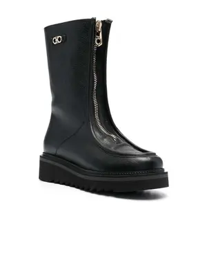 FERRAGAMO Zip-front Leather Boots