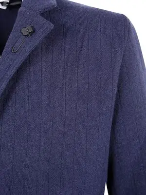 LARDINI Pinstripe Button Blazer - Blue