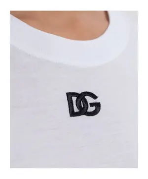 Dolce & Gabbana Logo Embroidered Crewneck T-shirt