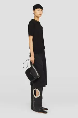 JIL SANDER Coin Foldover Crossbody Bag
