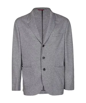 Brunello Cucinelli Single Breasted Jersey Blazer - Grey