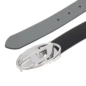 DIESEL® Reversible Oval D Buckle Belt - Black