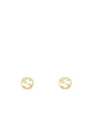 Gucci Gucci Interlocking Double G Stud Earrings Yellow