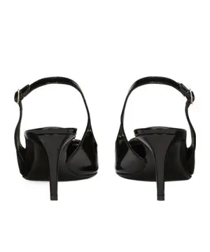 Dolce & Gabbana Dg Plaque Slingback Pumps - Black