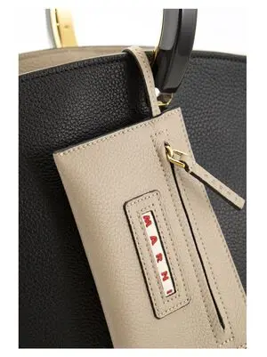 Marni Pannier Tote Bag With Logo Detail