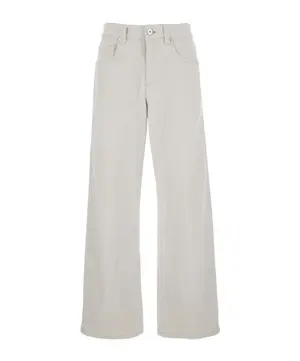 Brunello Cucinelli Straight-leg Jeans With Logo Patch