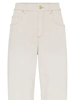 Brunello Cucinelli Straight-leg Jeans With Logo Patch