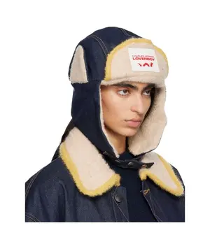 CHARLES JEFFRREY LOVERBOY Charles Jeffrey Loverboy Patch Pilot Hat - Black