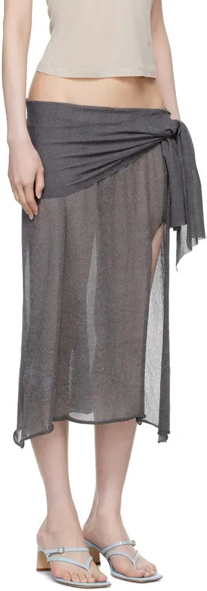 Paloma Wool Gray Dakota Midi Skirt