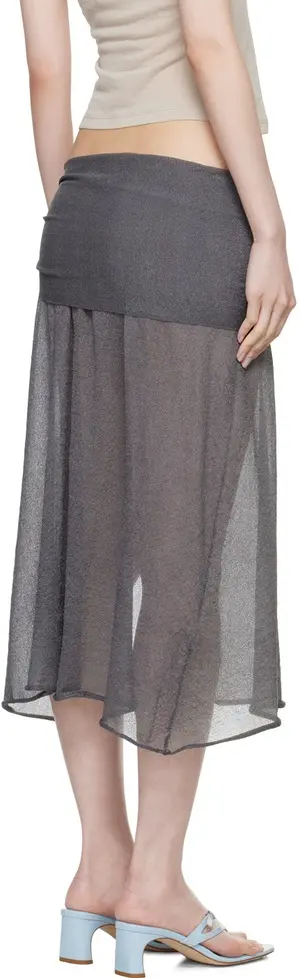 Paloma Wool Gray Dakota Midi Skirt