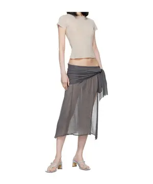 Paloma Wool Gray Dakota Midi Skirt