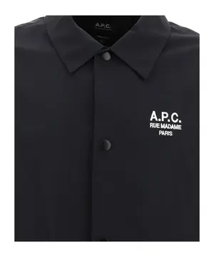 A.p.c. Regis Logo Overshirt - Black