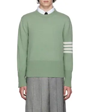Thom Browne 4-bar Stripe Cardigan - Green