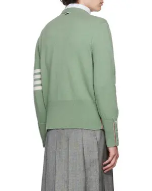 Thom Browne 4-bar Stripe Cardigan - Green