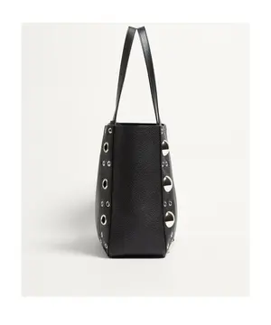 Valentino Garavani Nellcôte' Logo Plaque Shoulder Bag - Black