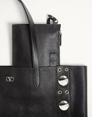 Valentino Garavani Nellcôte' Logo Plaque Shoulder Bag - Black