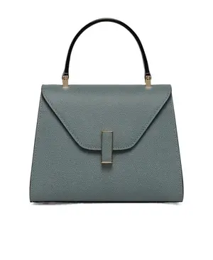 VALEXTRA Iside Foldover Mini Top Handle Bag - Gray