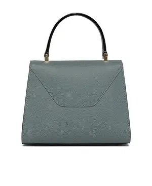 VALEXTRA Iside Foldover Mini Top Handle Bag - Gray
