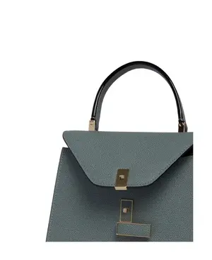 VALEXTRA Iside Foldover Mini Top Handle Bag - Gray