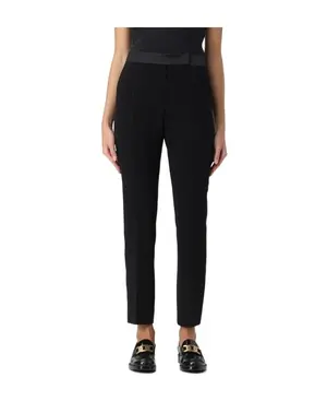 Max Mara Satin-trim Slim-cut Trousers