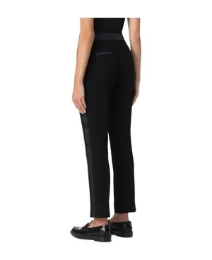 Max Mara Satin-trim Slim-cut Trousers