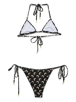 MARINE SERRE Moon-print Triangle Bikini