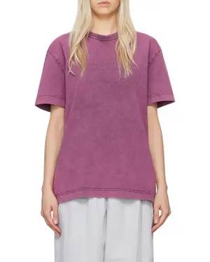 Alexander Wang Crewneck T-shirt With Embossed Logo