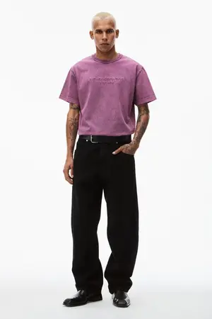 Alexander Wang Crewneck T-shirt With Embossed Logo