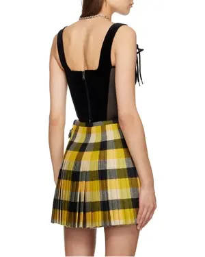 VIVIENNE WESTWOOD Velvet Corset Top With Orb Logo