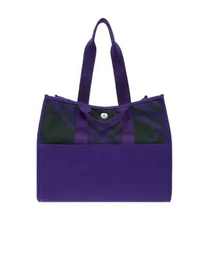 Burberry Check Pattern Tote Bag - Blue