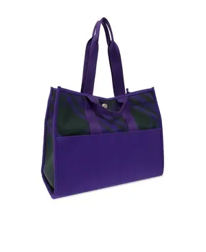 Burberry Check Pattern Tote Bag - Blue