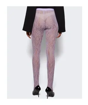 Wardrobe.NYC Lace Stirrup Leggings - Gray