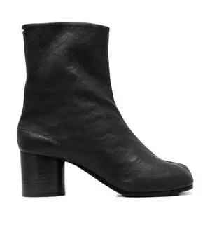 MAISON MARGIELA Tabi Toe Block Heeled Ankle Boots - Black
